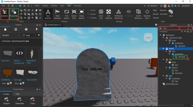 Как добавить текст в Roblox Studio - CQ